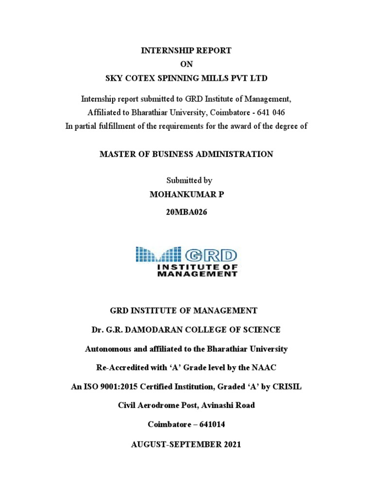 Internship Word | PDF | Academic Degree | Educational Stages