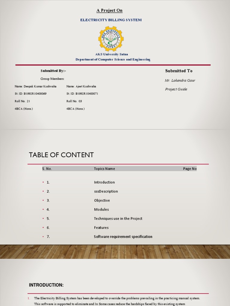 Electricity Billing System Project | PDF | Password | User (Computing)