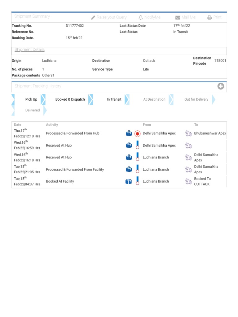 Track Shipment Status - Consignment Status - DTDC India | PDF | Trade ...