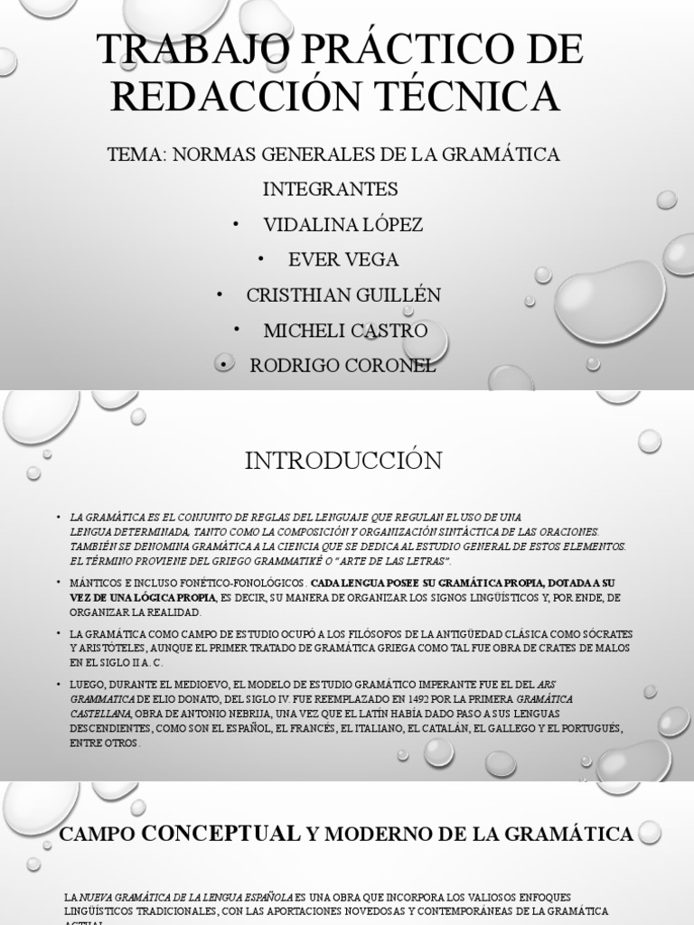 Trabajo Práctico UNIDAD I - NORMAS GENERALES DE LA GRAMÁTICA. | PDF ...