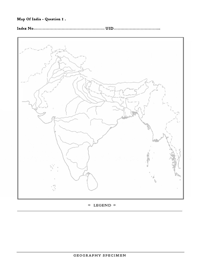 India Geography Specimen Map | PDF