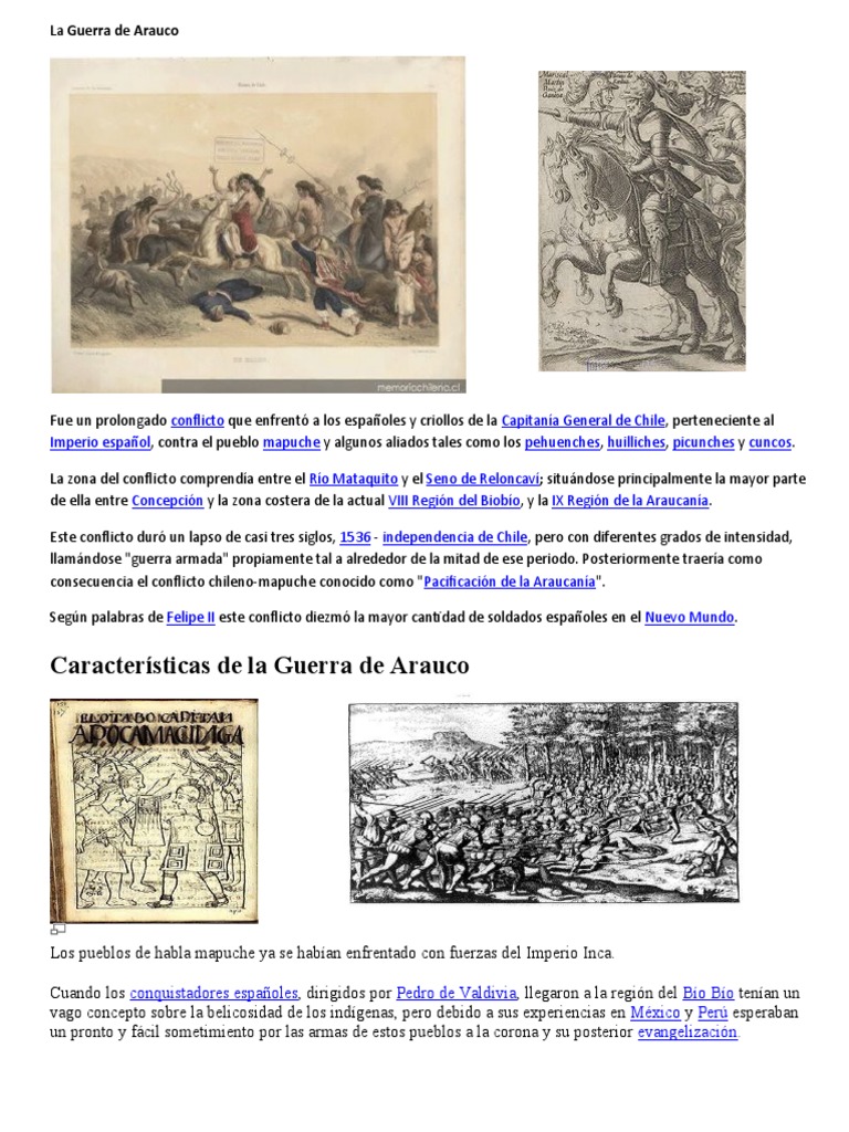 La Guerra de Arauco | PDF | Pueblos Indígenas de las Américas | Chile