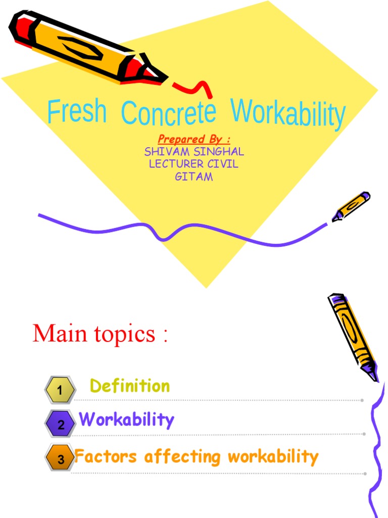 Workability of Concrete | PDF