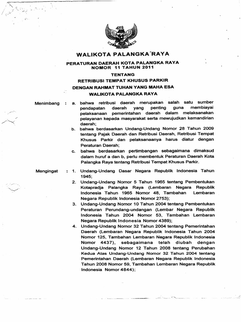 Perda No. 11 Tahun 2011 | PDF