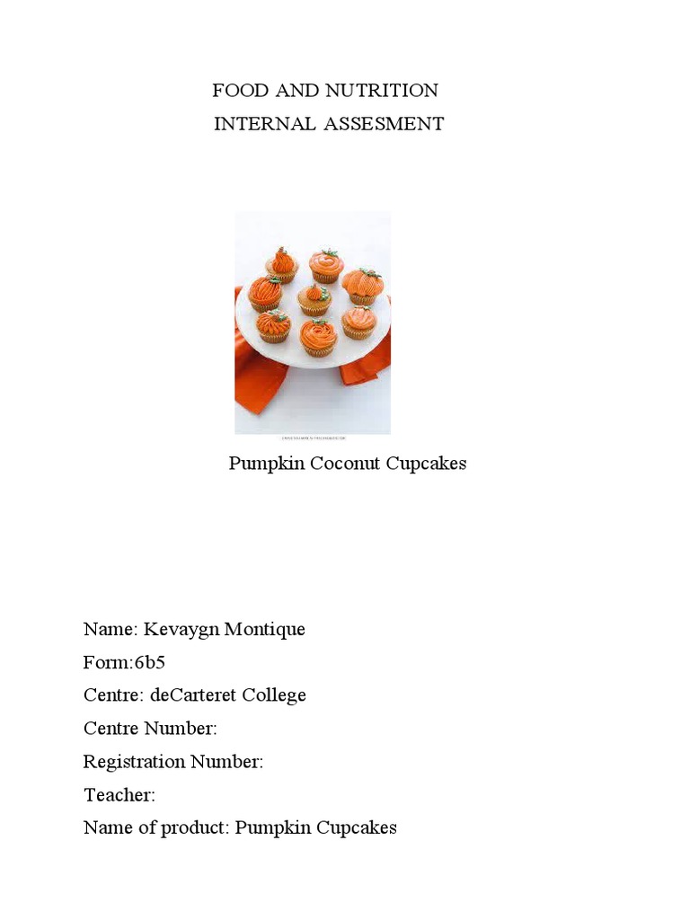 Food and Nutrition Internal Assesment | PDF