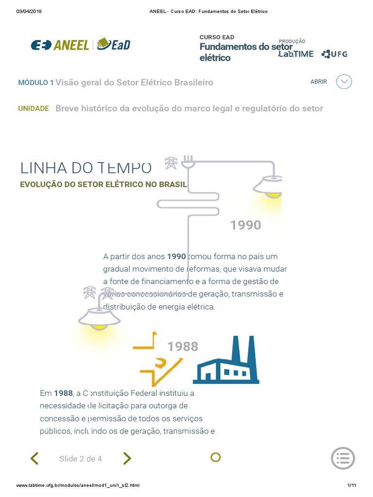 ANEEL - Curso EAD - Fundamentos Do Setor Elétrico-M1a2 | PDF | Setor de ...