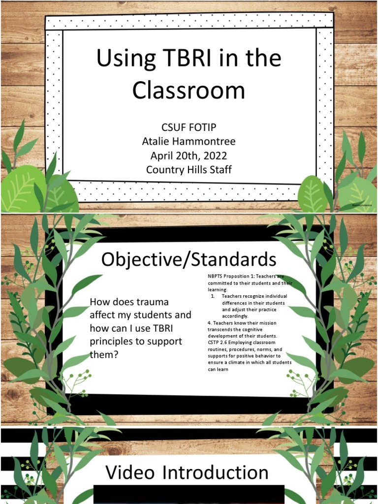 TBRI Strategies for Classroom Support | PDF | Psychological Trauma ...