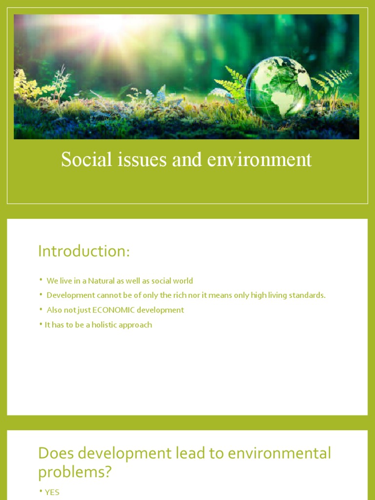 Social Issues and The Environment | PDF