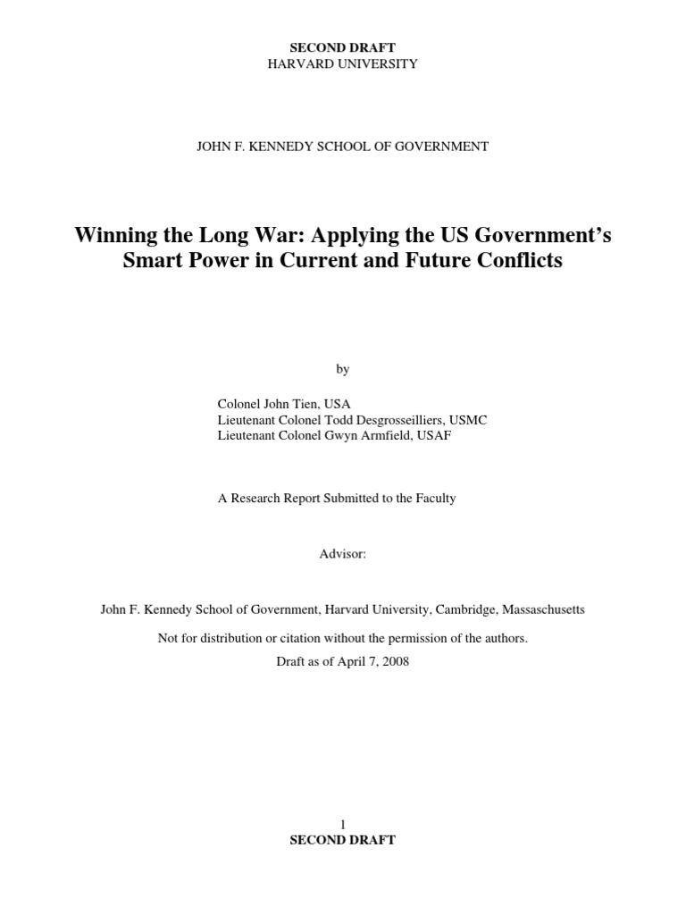 Smart Power Applied To The Long War | PDF | Military Strategy | Soft Power