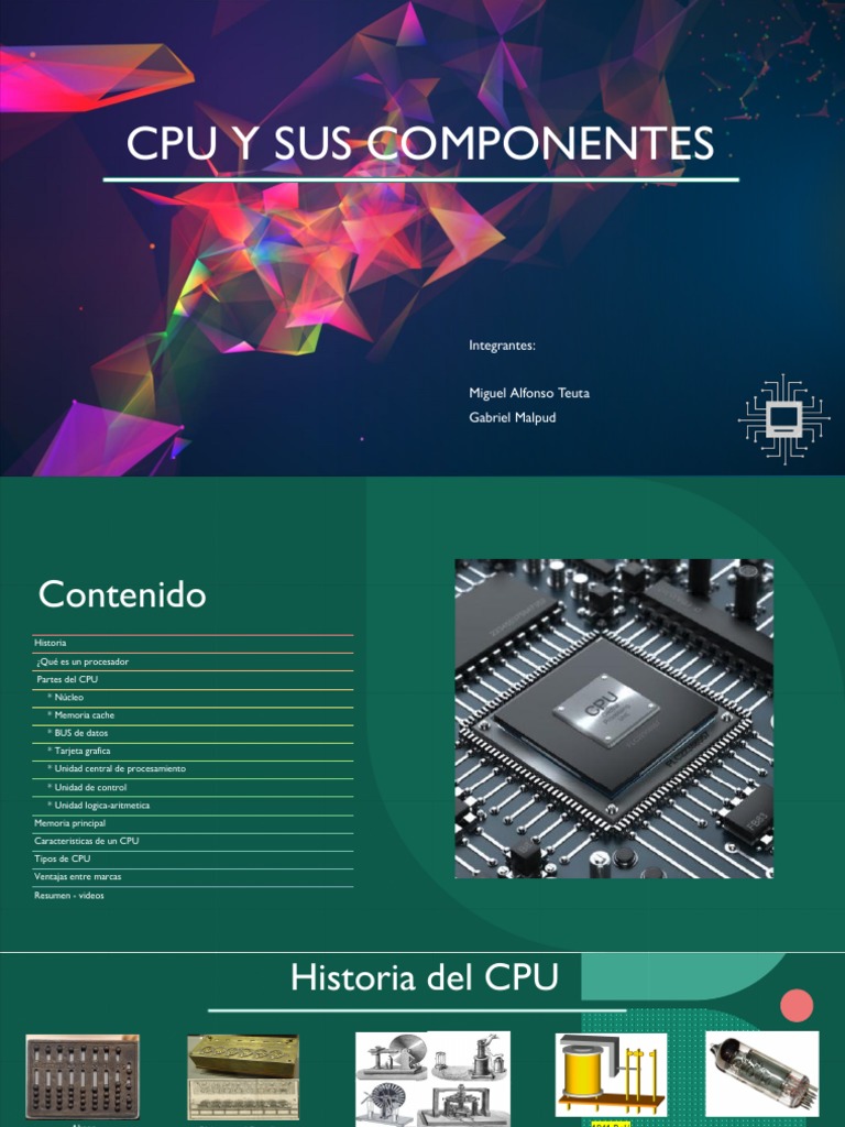CPU y Sus Componentes | PDF | Almacenamiento de datos de la computadora ...
