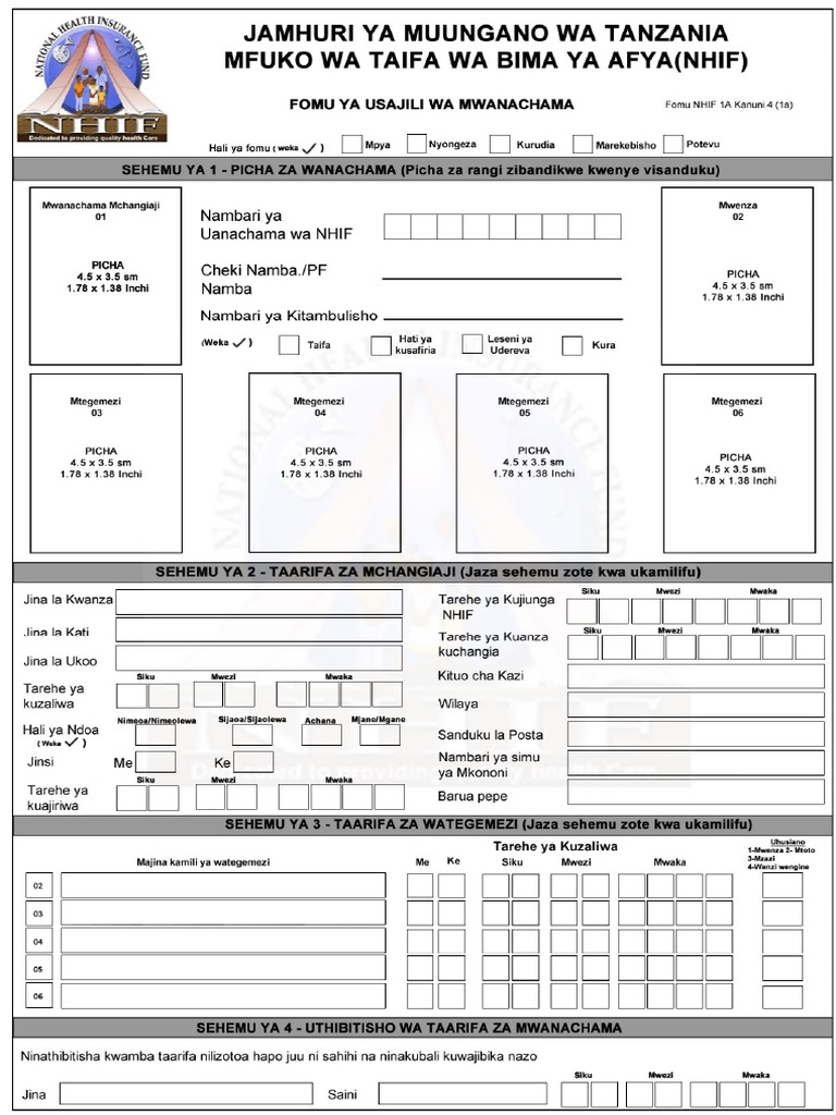 Nhif Form | PDF