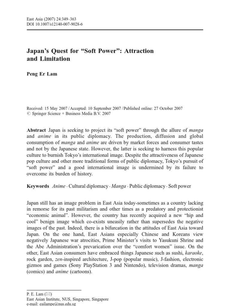 Japan's Quest For Soft Power | PDF | Soft Power | Japan