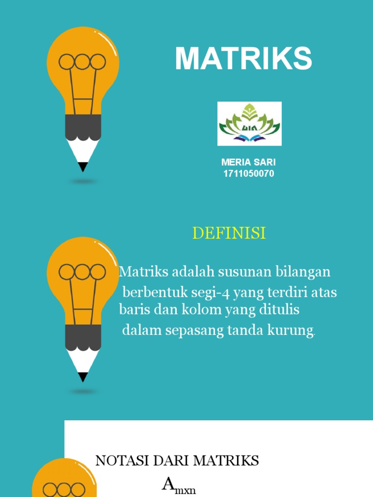 Pengenalan Matriks untuk Kelas 11 | PDF