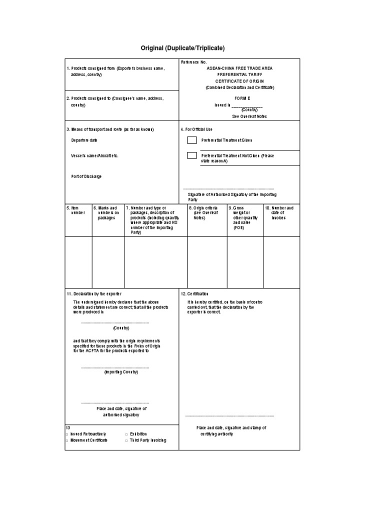 Form E | PDF | Economies | Trade