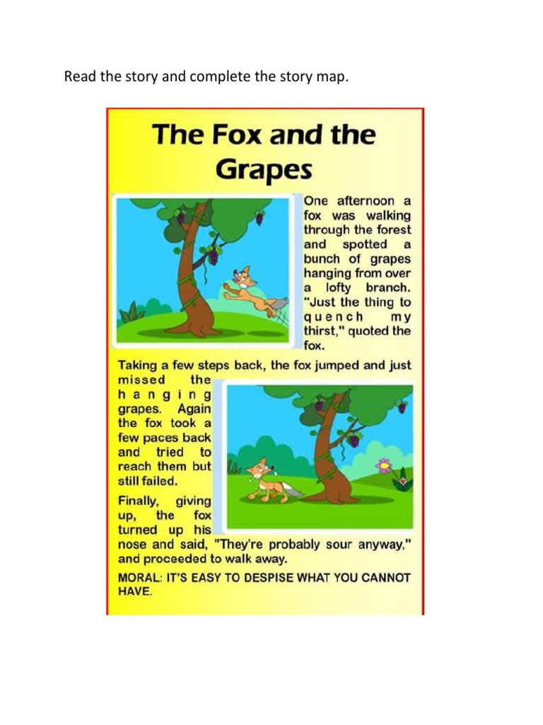 Read The Story and Complete The Story Map | PDF