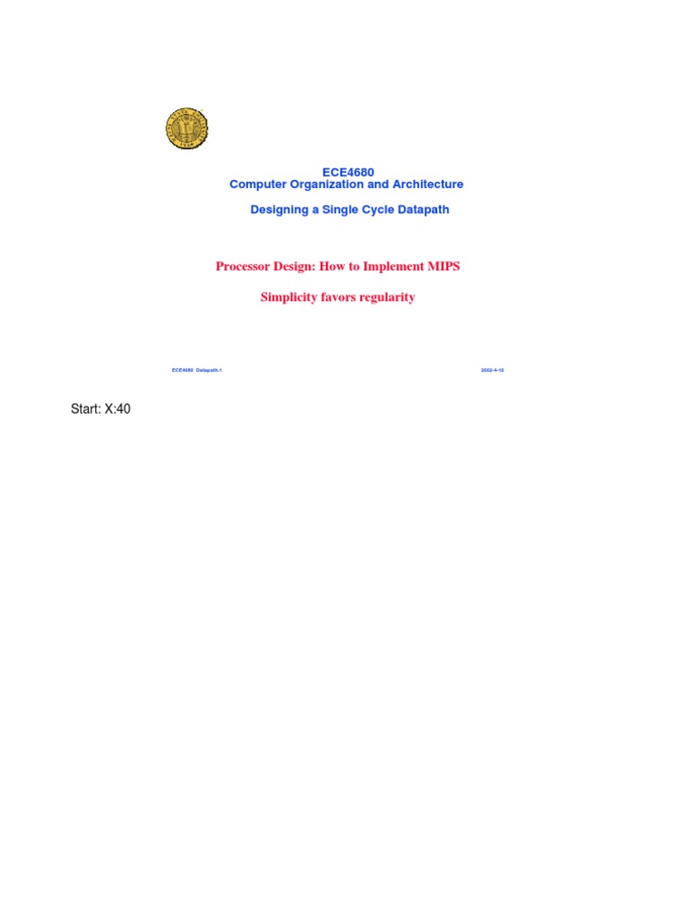 Datapath 1 Notes Pdf Central Processing Unit Computer Data Storage