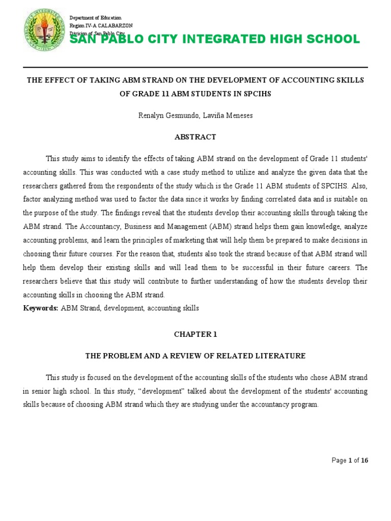 02 - The Effect of Taking ABM Strand On The Development of Accounting ...