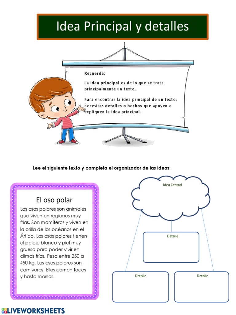 Identificación de Ideas Principales para Niños | PDF