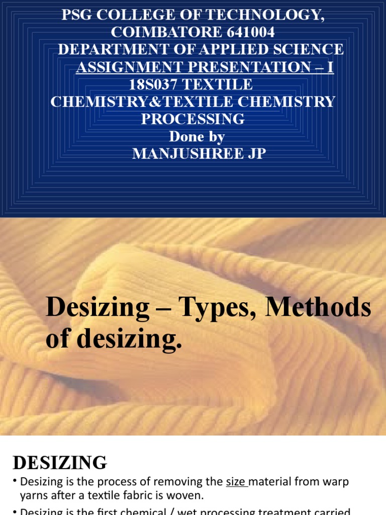 De Sizing | PDF | Textiles | Starch