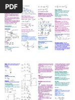 Physics Final (Cheat Sheet) With Problems | PDF | Light | Force