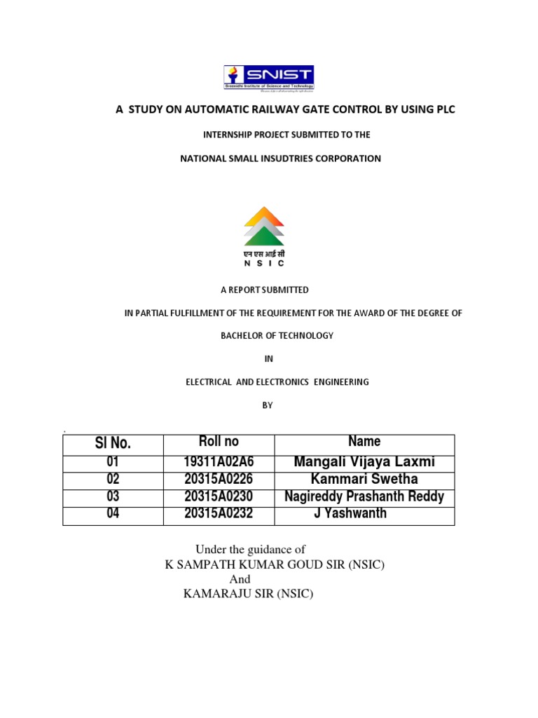 Automatic Railway Gate Control by Using Plc. | PDF | Light Emitting ...