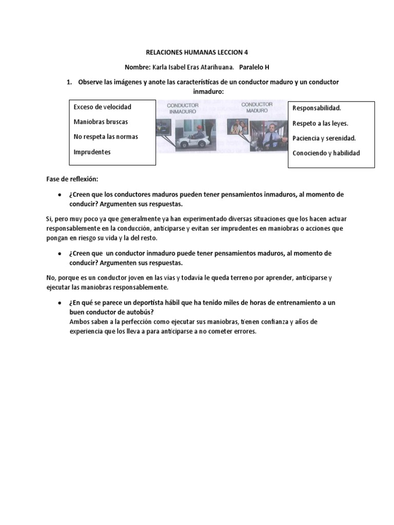 Relaciones Humanas Leccion 3 | PDF