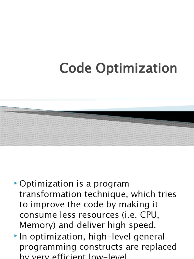 Code Optmize | PDF | Program Optimization | Compiler