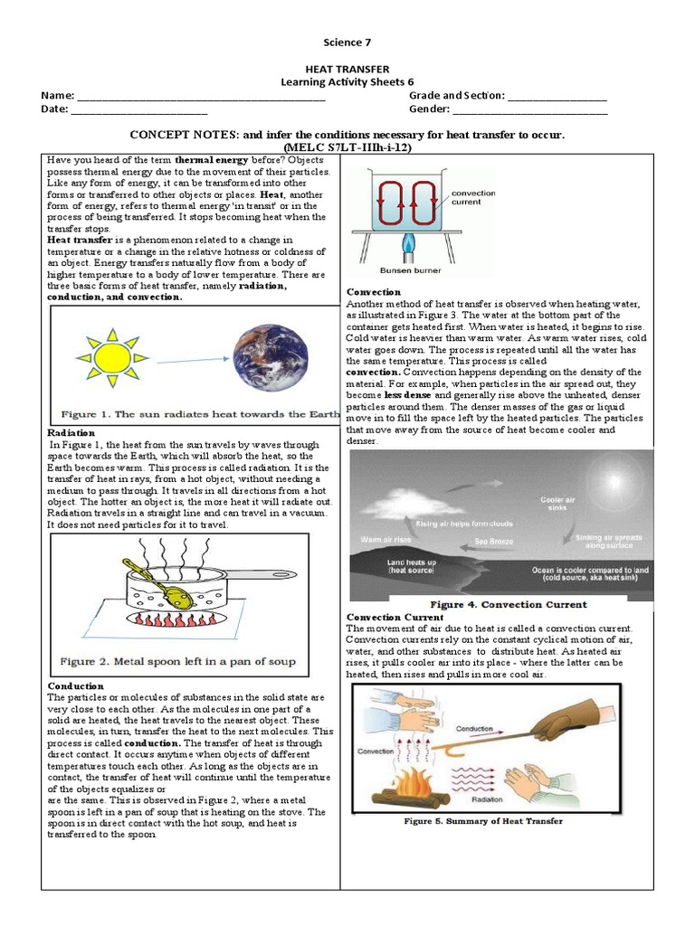 Science 7 Heat Transfer Learning Activity Sheets 6 | PDF | Heat ...