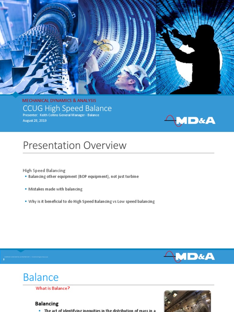 CCUG High Speed Balance: Mechanical Dynamics & Analysis | PDF | Turbine ...