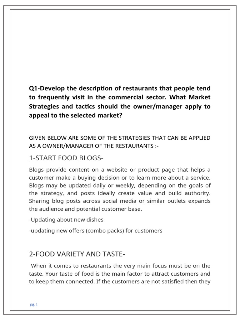 Case Study | PDF | Restaurants | Popular Culture & Media Studies