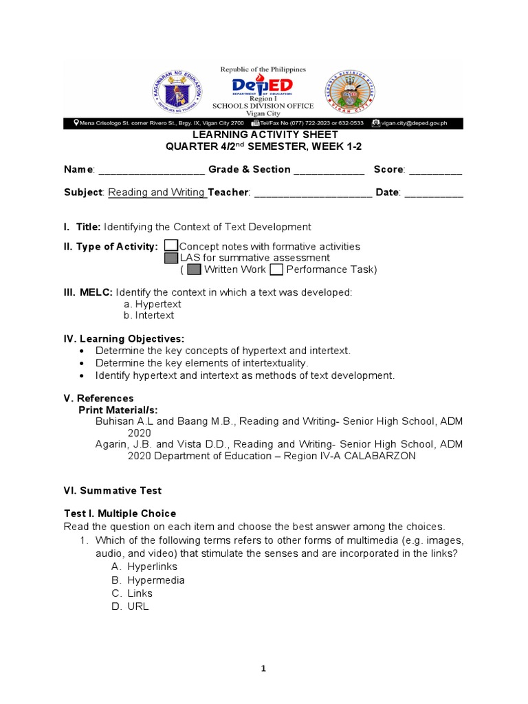 Identifying Hypertext and Intertext | PDF | Hyperlink | Hypertext