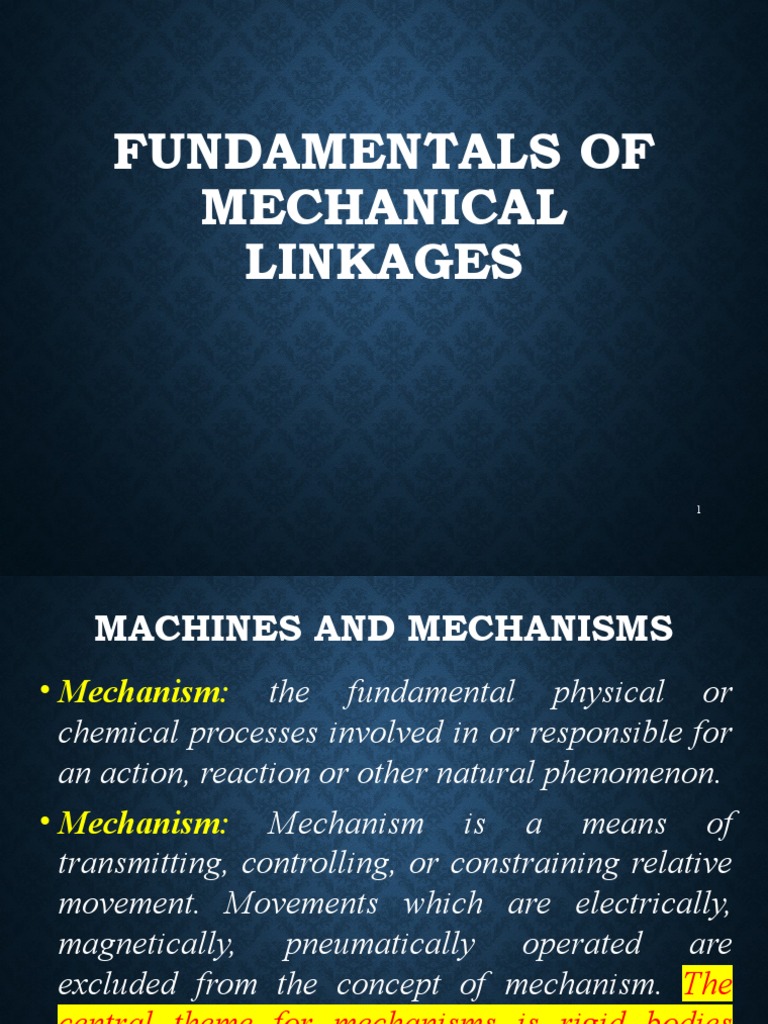 Machine and Mechanism | PDF | Machines | Kinematics