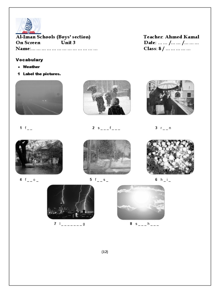 Grade 8 Booklet Activities Unit 3 and 4 | PDF | Cakes | Food And Drink