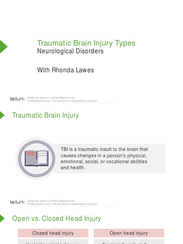 Traumatic Brain Injury Types: Neurological Disorders With Rhonda Lawes ...