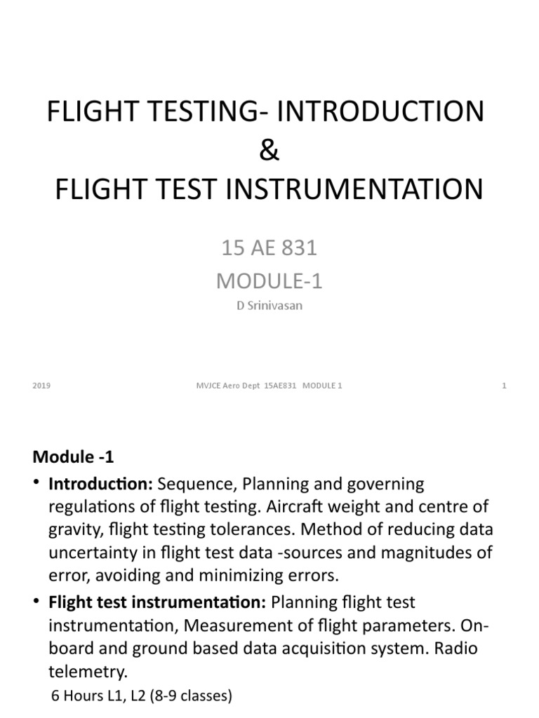 Flight Testing & Instrumentation Guide | PDF | Flight Test | Inertial ...