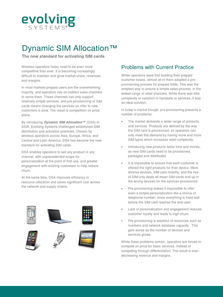 Dynamic SIM Allocation ™: Problems With Current Practice | PDF | Prepaid Mobile Phone | Market ...
