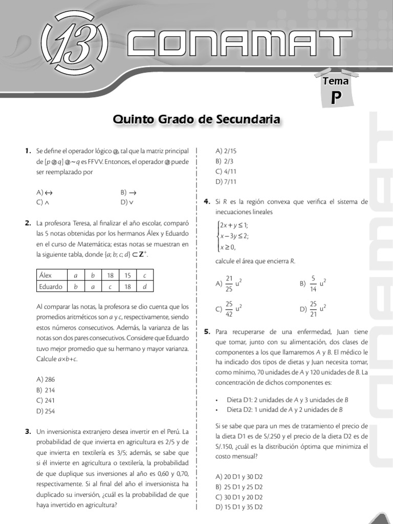 Quinto Año Secundaria-13-Conamat | PDF | Tetraedro | Triángulo