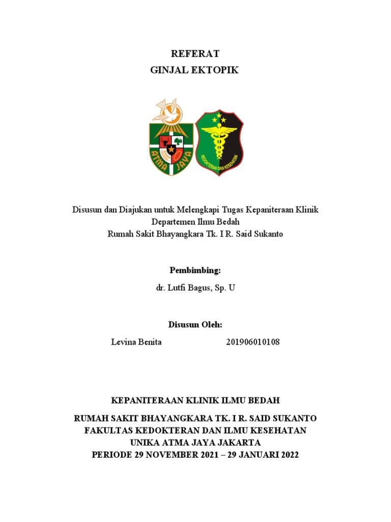 Ginjal Ektopik: Diagnosis dan Tatalaksana | PDF | Sains & Matematika