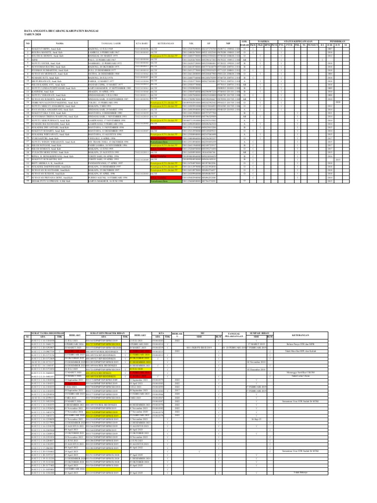 Data Bidan Ranting Toili 3 | PDF