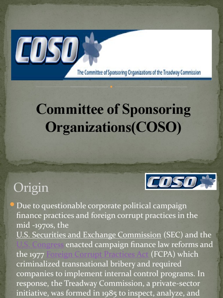 Committee of Sponsoring COSO | PDF | Business