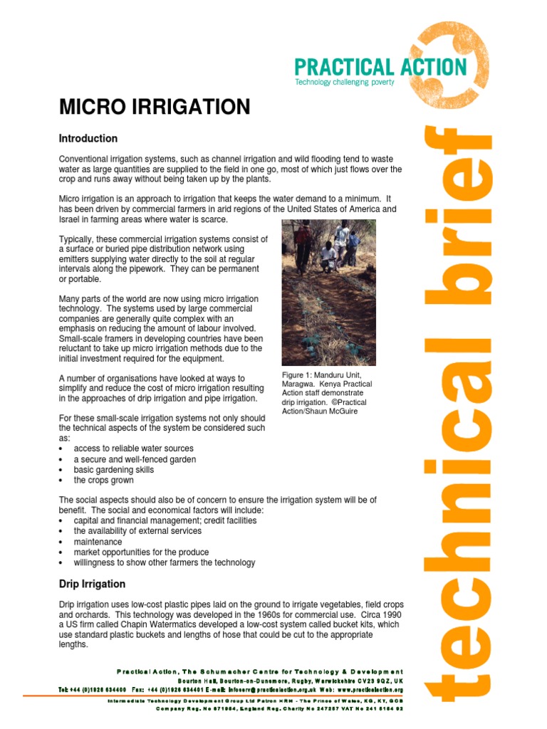 Micro Irrigation | PDF | Irrigation | Agriculture