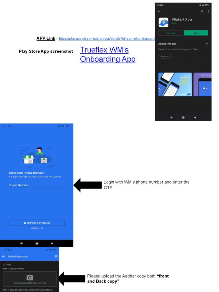 Trueflex Onboarding - App Flow | PDF