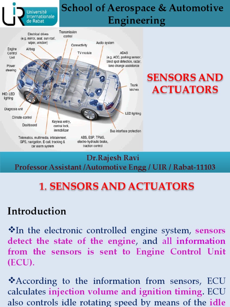 2.sensors & Actuators | PDF | Electric Motor | Throttle
