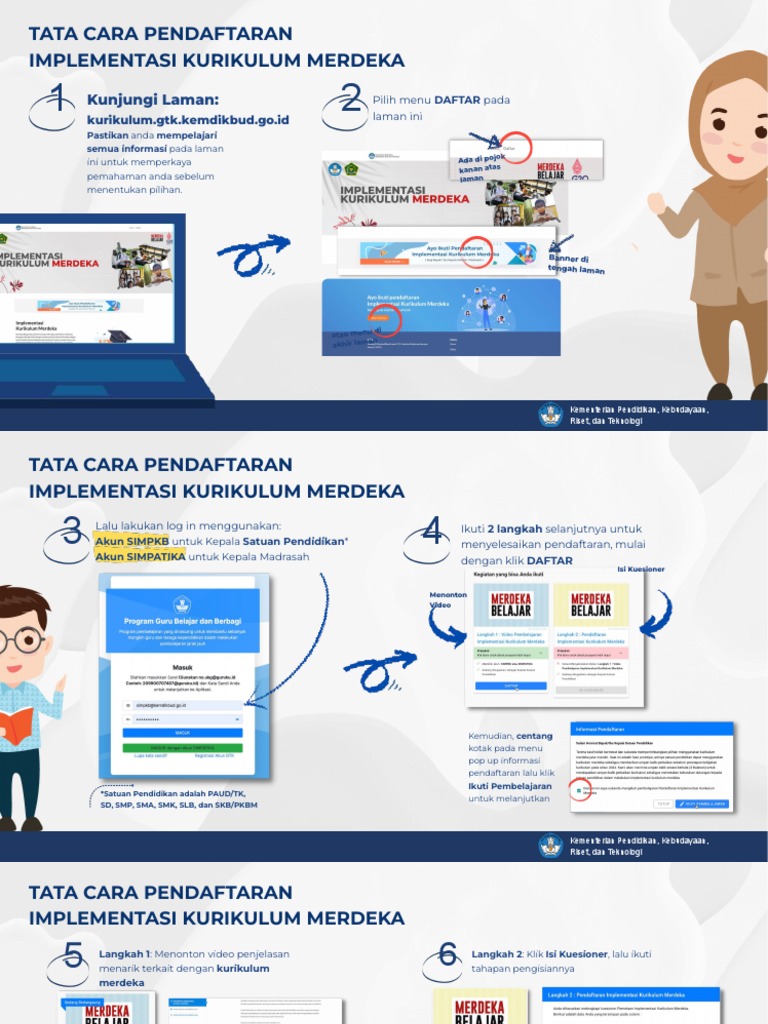 Tata Cara Pendaftaran Implementasi Kurikulum Merdeka | PDF Tata Cara Pendaftaran Implementasi Kurikulum Merdeka | PDF