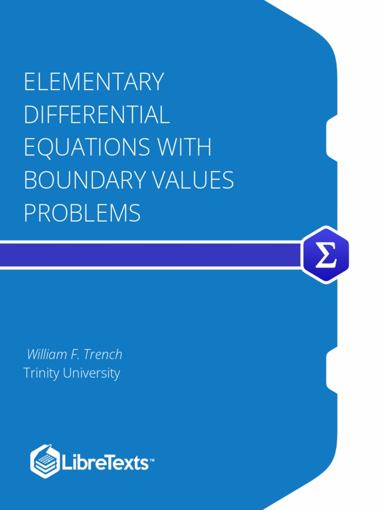 Elementary Differential Equations With BVP - LibreTexts | PDF