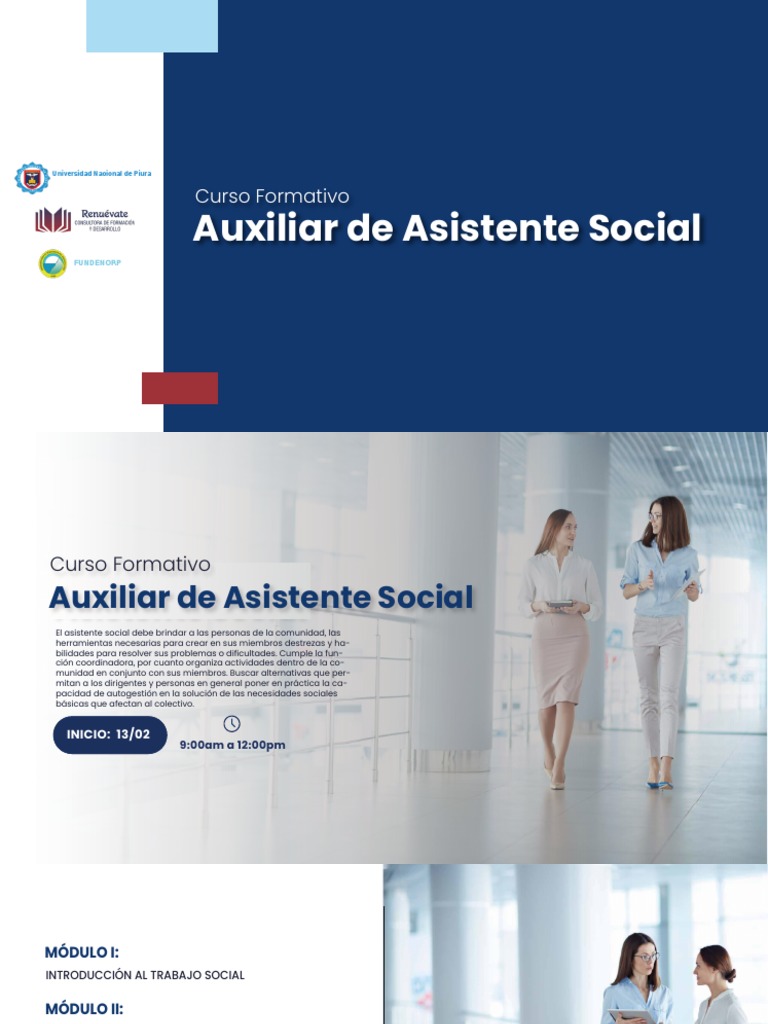 Curso Auxiliar Asistente Social Online | PDF | Trabajo Social