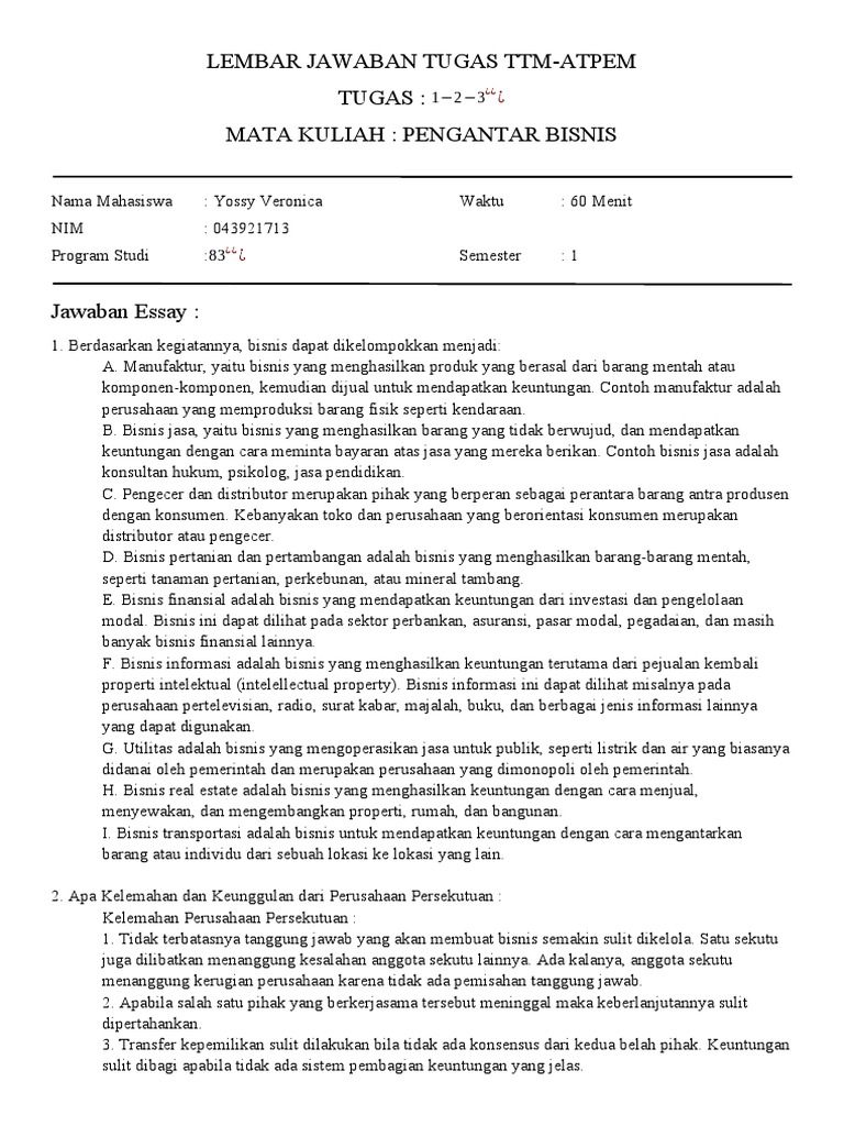 Tugas 2 Peng Bisnis | PDF