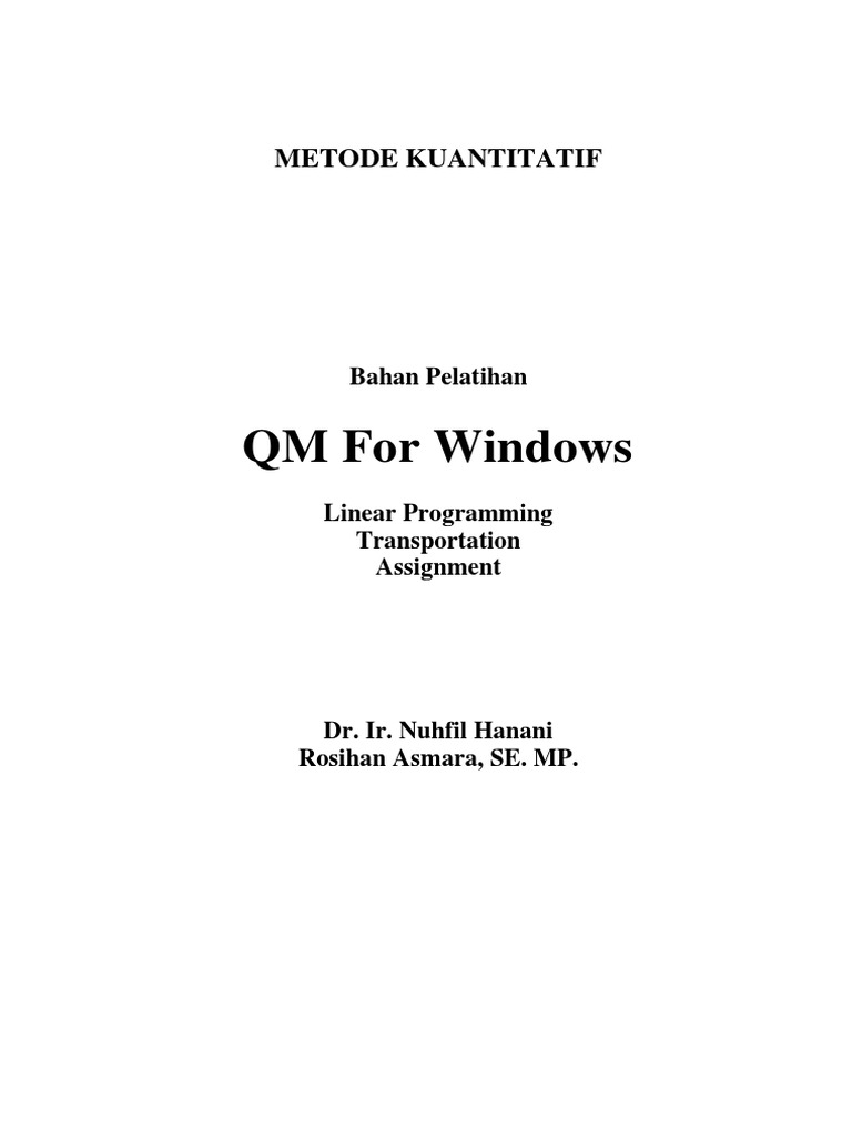 Panduan Penggunaan QM for Windows | PDF