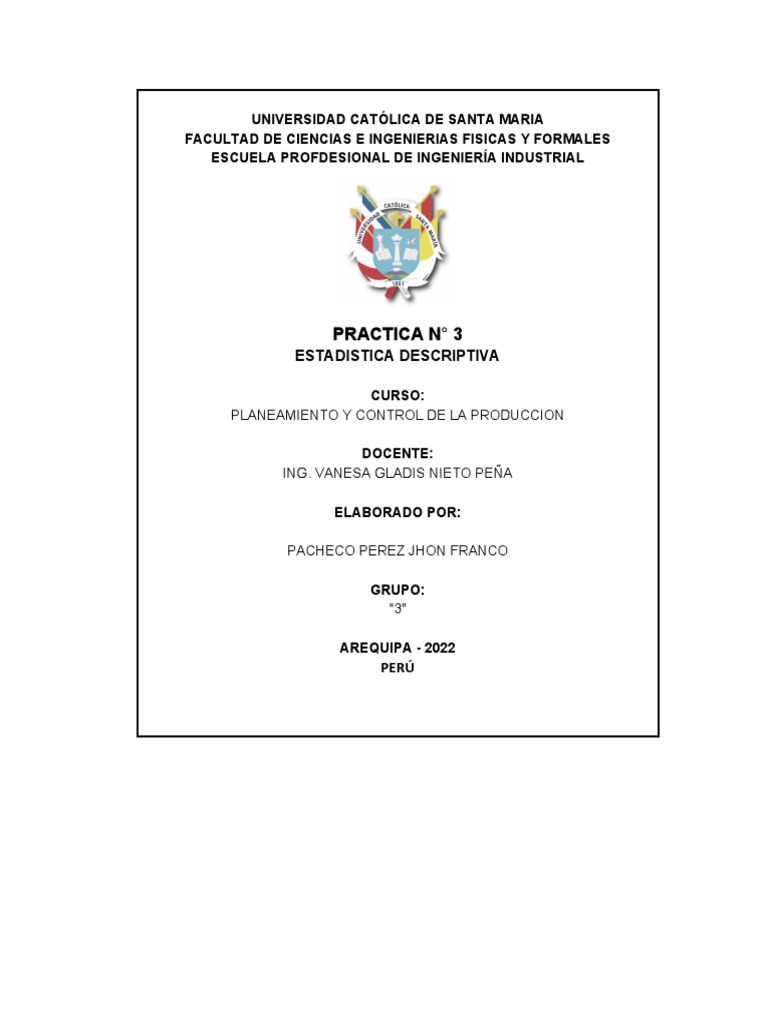 Practica 3 PCP Jhon Franco Pacheco Perez | PDF