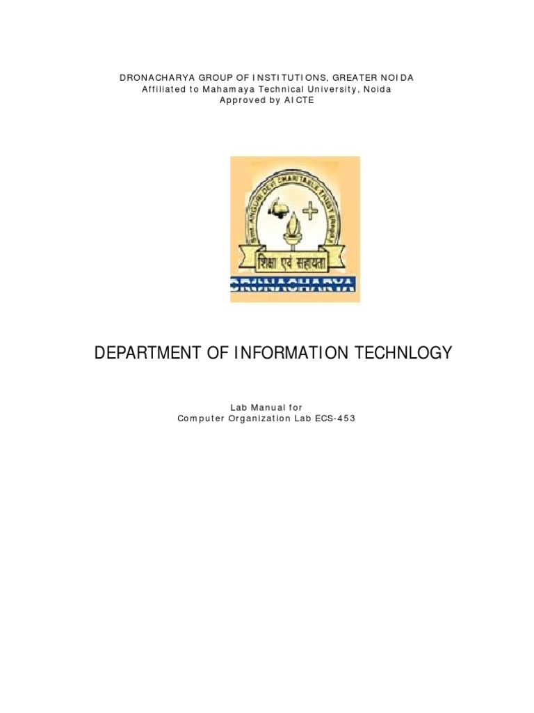 Computer Organization Lab 17012013 | PDF | Logic Gate | Subtraction Computer Organization Lab 17012013 | PDF | Logic Gate | Subtraction